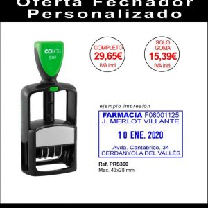 Sellos de Goma Automáticos con Fechador acabados plástico COLOP ...